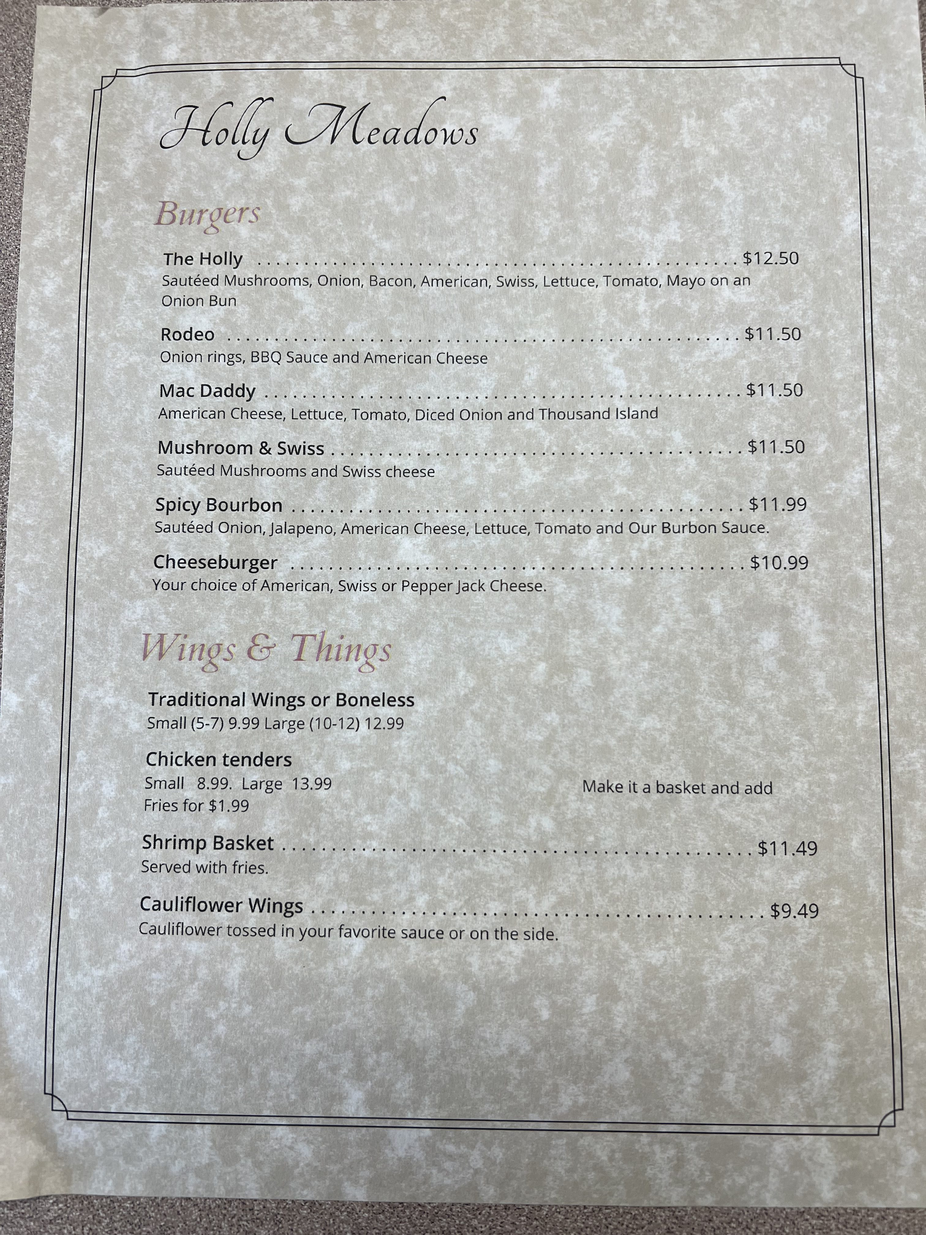 Restaurant - Holly Meadows Golf Course